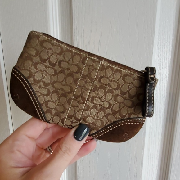 Coach | Bags | Coach Signature Logo Keychain Change Purse | Poshmark